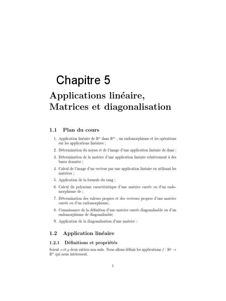 Cours Diagonalisation | PDF