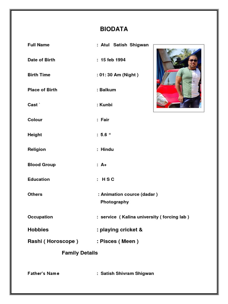 Marriage-Biodata 3 | PDF