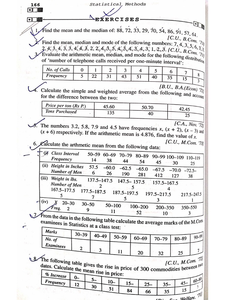 Business Stats Sums | PDF