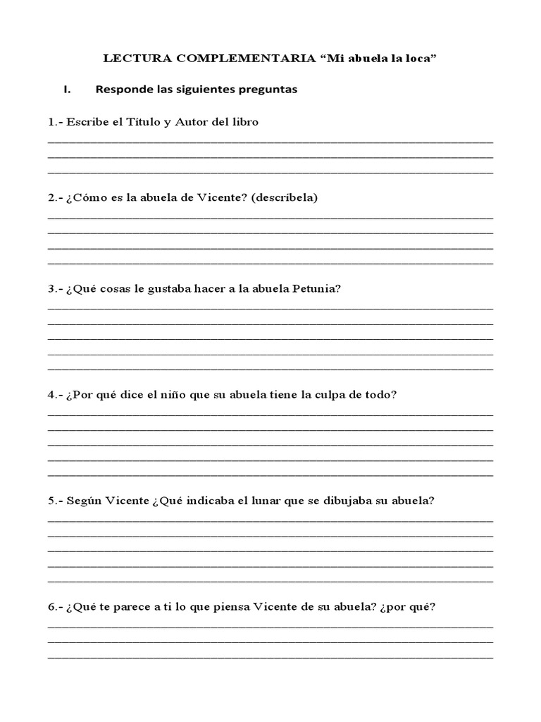 Mi abuela la Loca Prueba | PDF