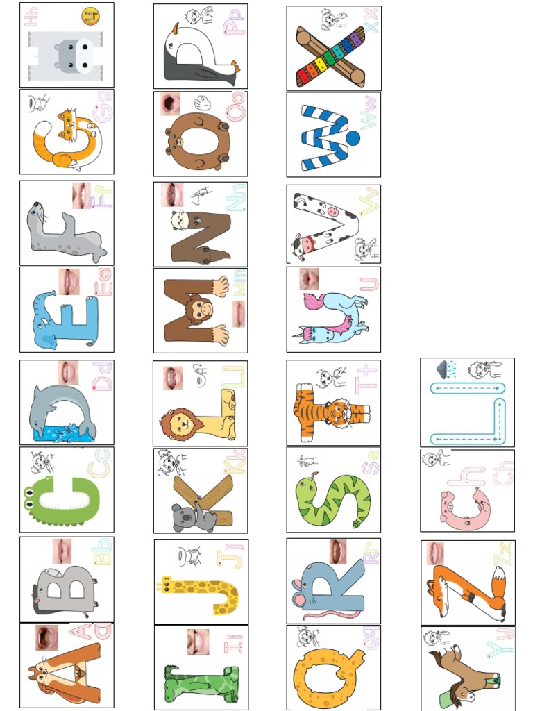 Abecedario Con Dibujo | PDF