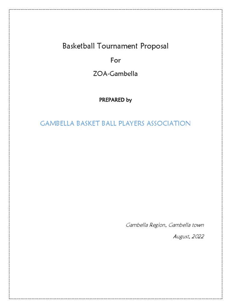 Proposal On Basketball Tournmant | PDF | Violence | Sports