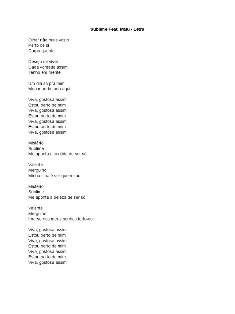 Sublime - Letra | PDF