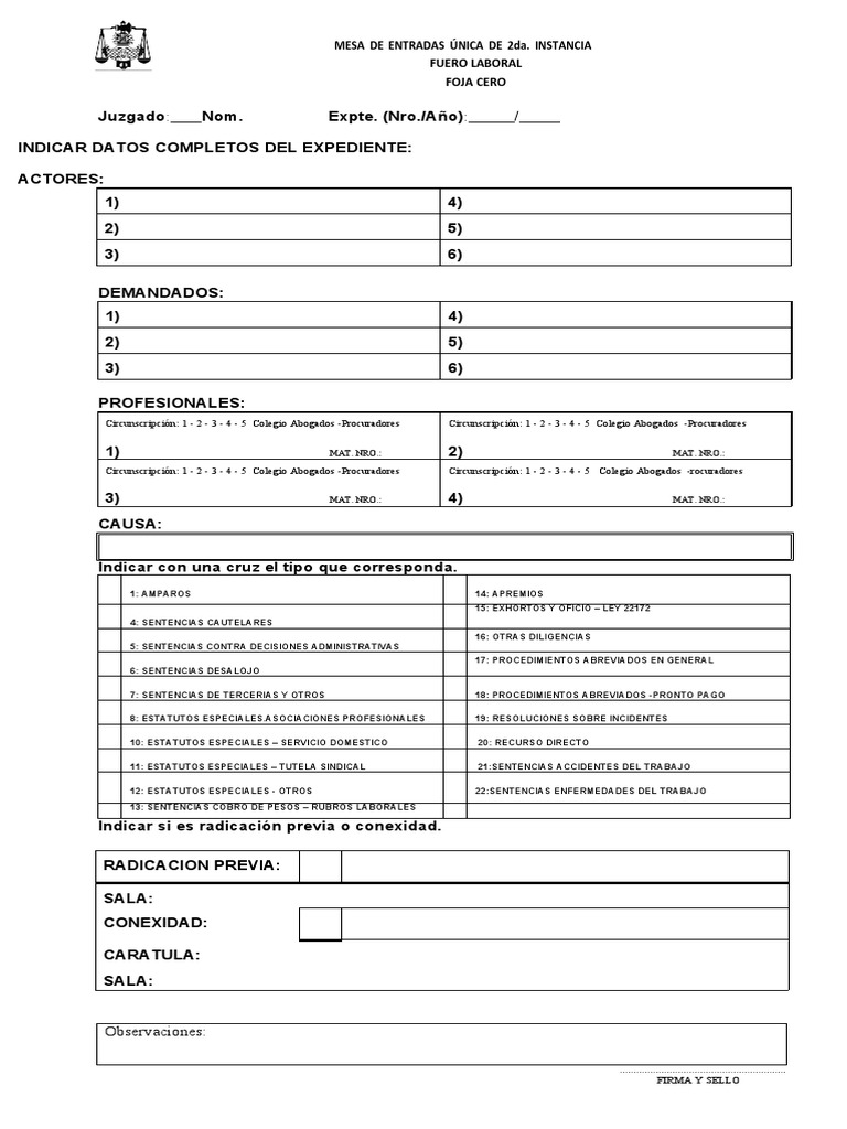 Foja 0 Laboral 2da Instancia | PDF | Justicia | Crimen y violencia