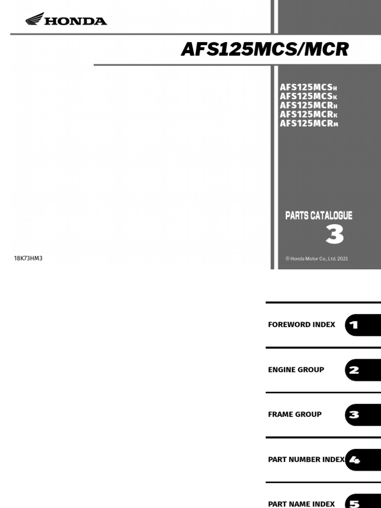 Wave 125i Parts Catalogue 2021 | PDF