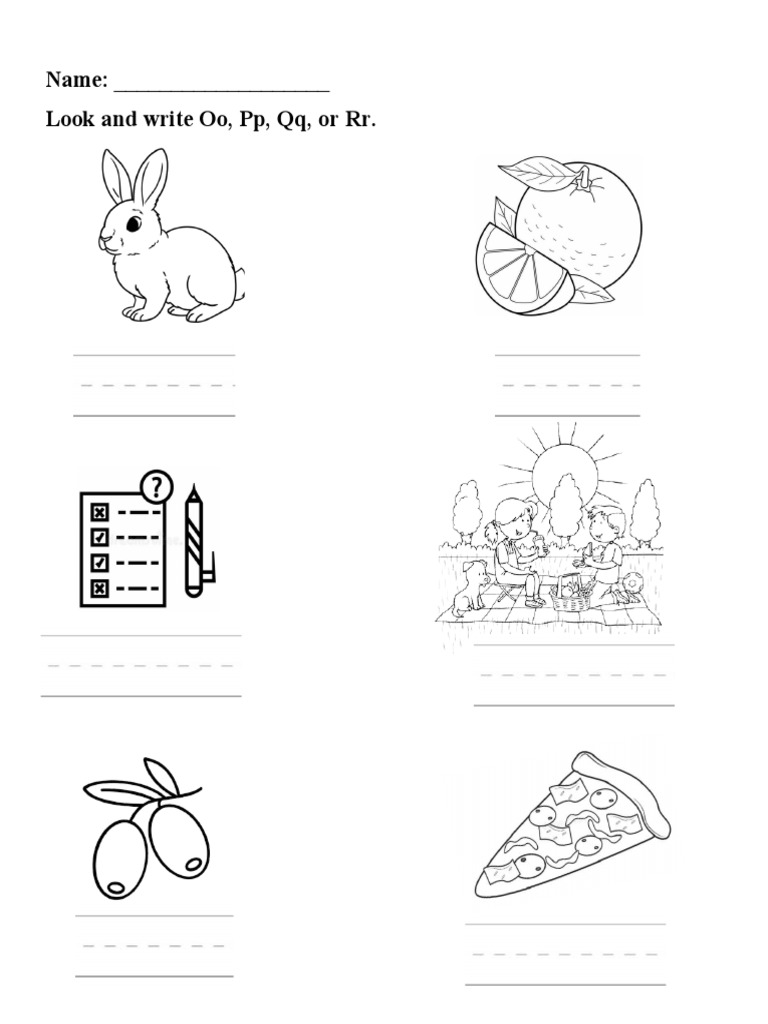 OPQR Worksheet | PDF