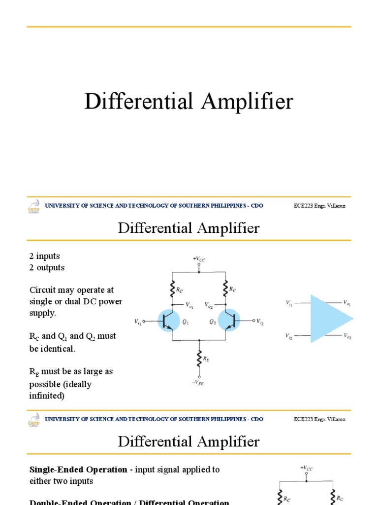 6 Differential Amplifier - Operational Amplifier | PDF