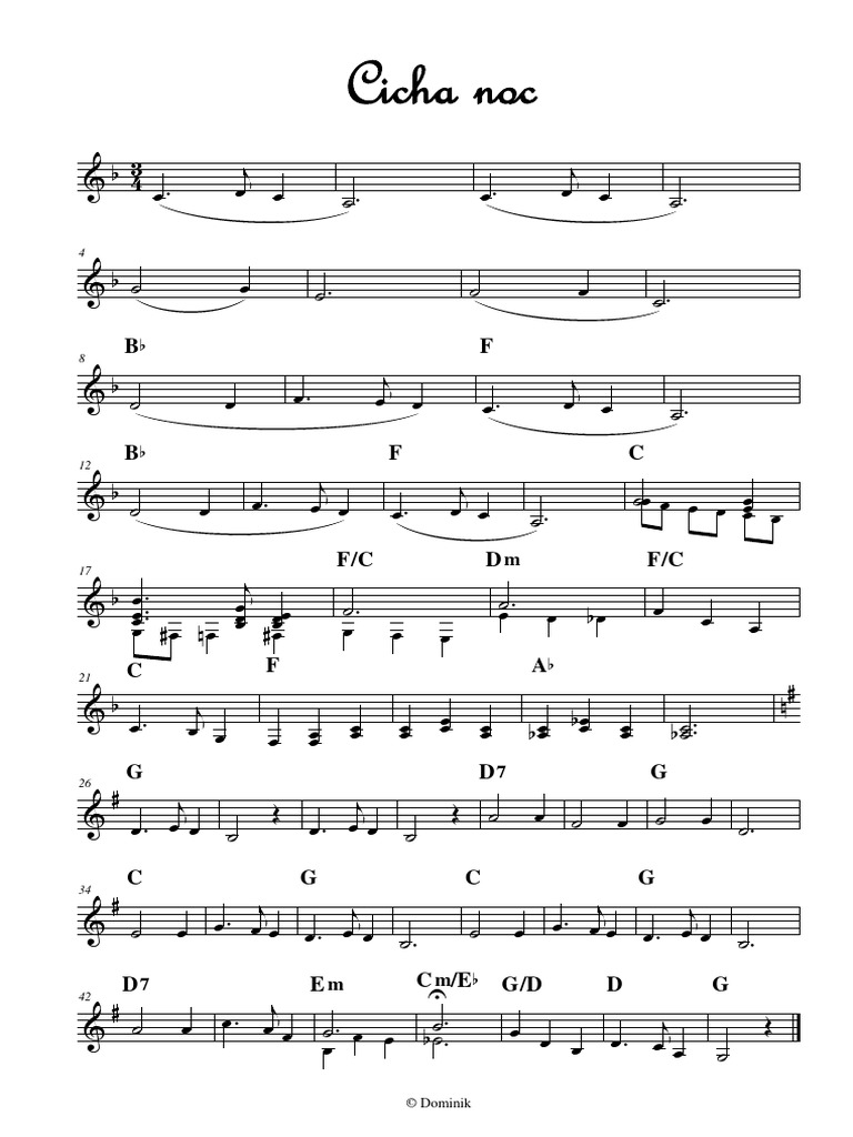 Kolędy - cicha noc | PDF