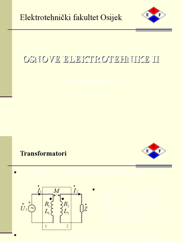 OE II - Transformatori | PDF