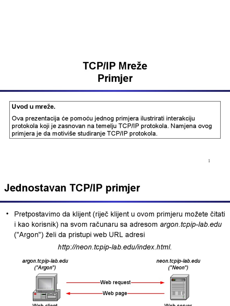 05 TCP IP Mreze Primjer | PDF