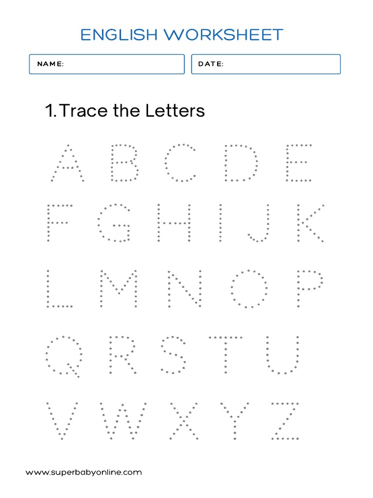 Nursery English Worksheet | PDF