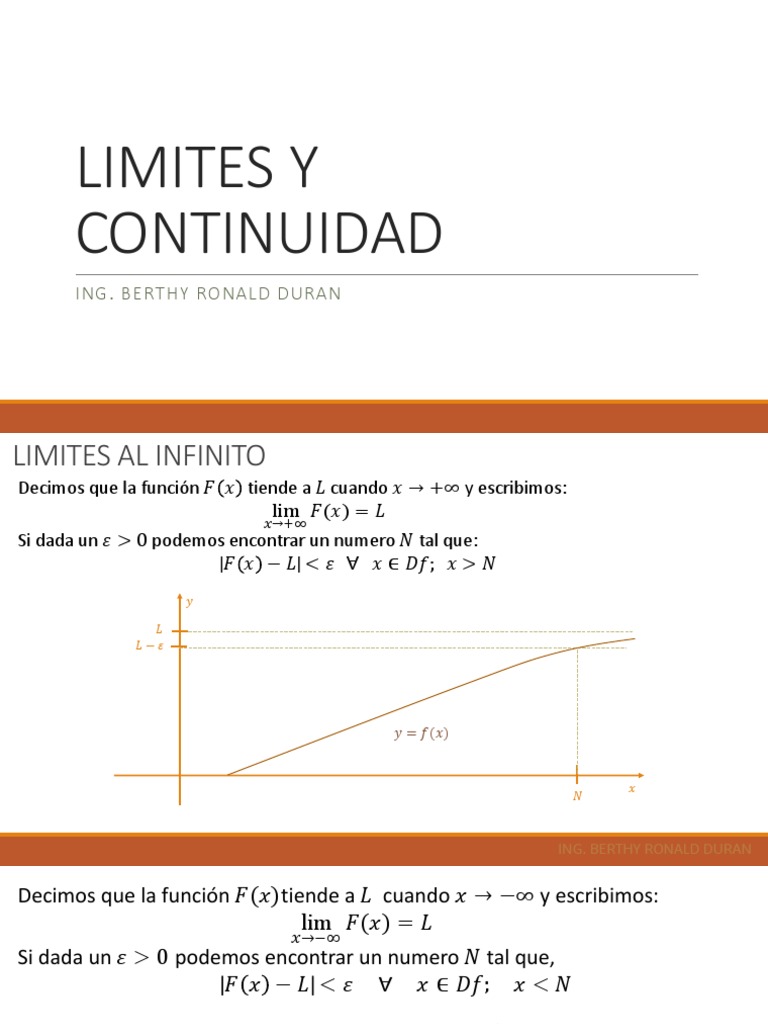 Límites y Continuidad en Matemáticas | PDF | Análisis matemático ...