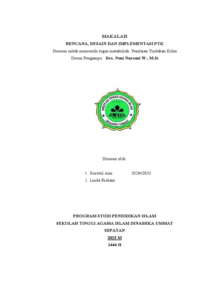 Makalah PTK K.5 | PDF