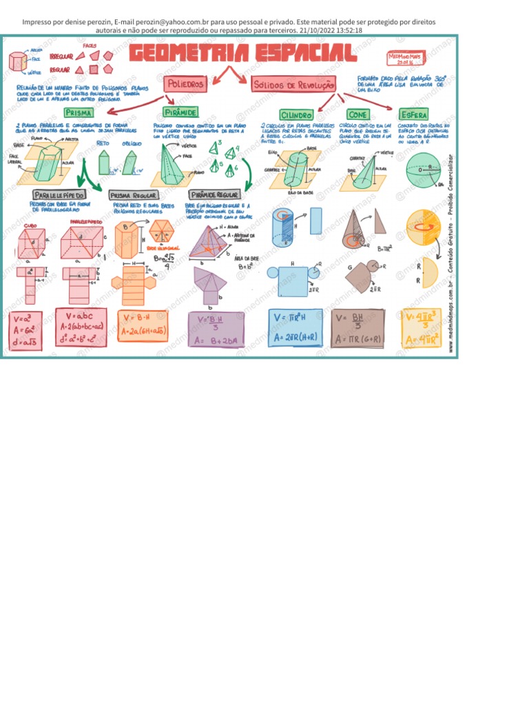 Formulas de Geometria Espacial - Passei Direto | PDF