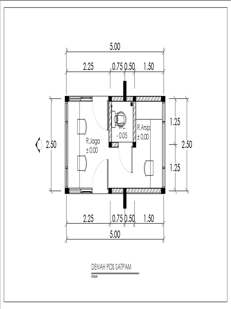Denah Pos Satpam Sederhana | PDF