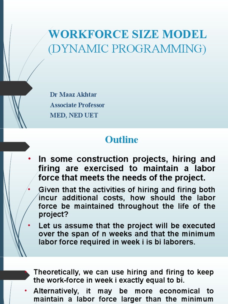 Workforce Size Optimization in Projects | PDF | Applied Mathematics ...