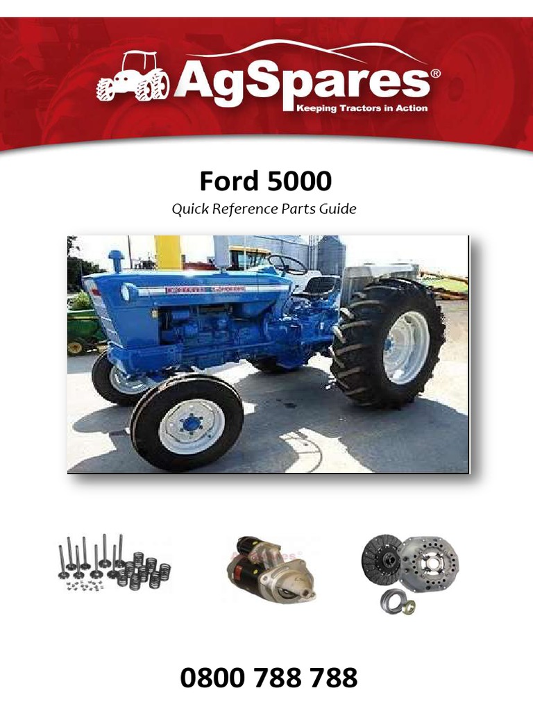 Ford 5000 Parts Catalogue | PDF | Piston | Clutch