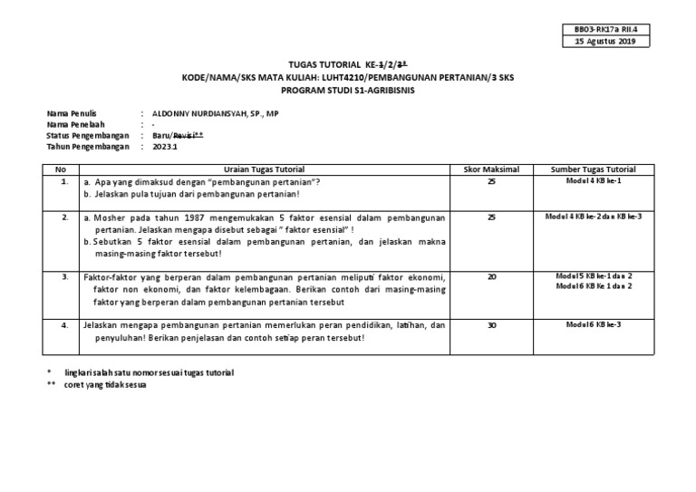 Uraian Tugas - TTM 2 | PDF