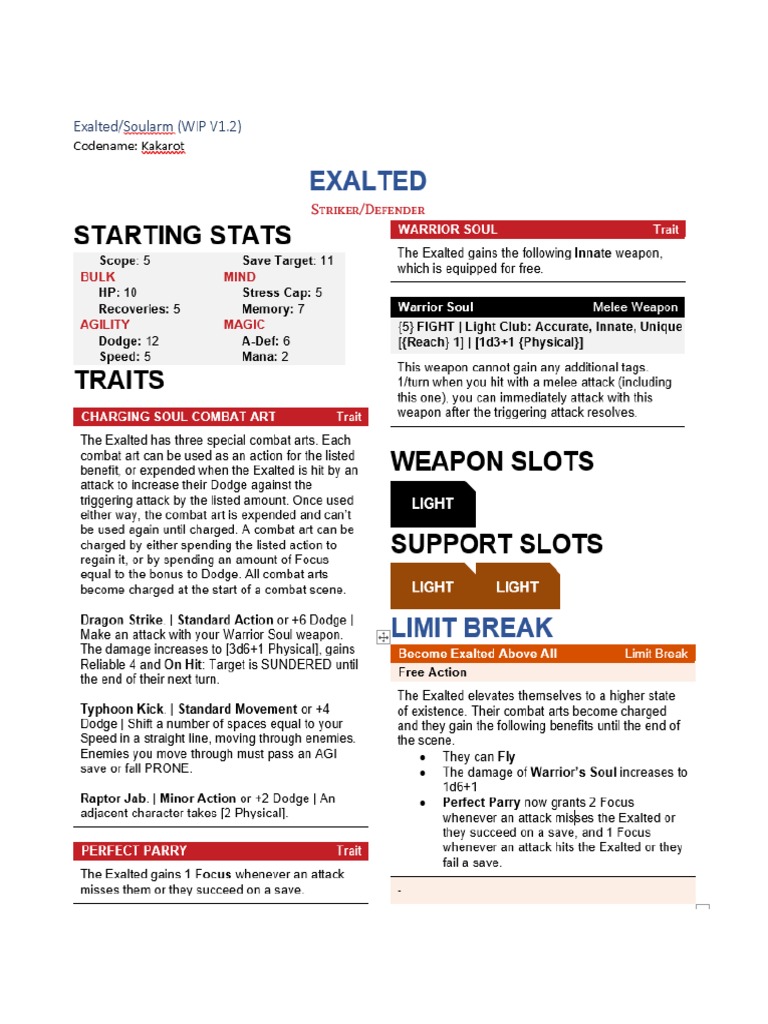 Exalted 1 | PDF