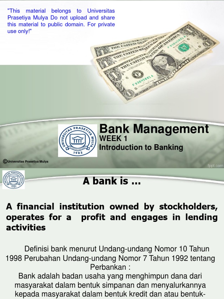 BM 20211 W1 Introduction To Banking | PDF