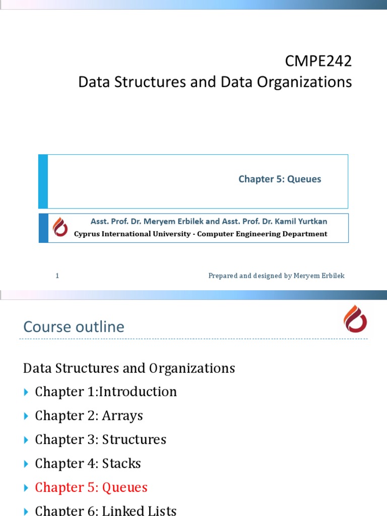 CMPE 242 - Chapter 5 - Queues | PDF | Queue (Abstract Data Type) | Computer Engineering
