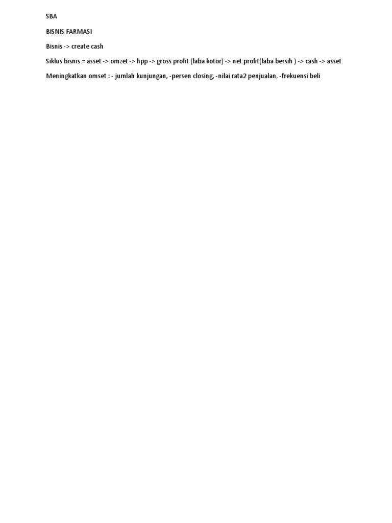 Strategi Meningkatkan Omzet Bisnis Farmasi | PDF