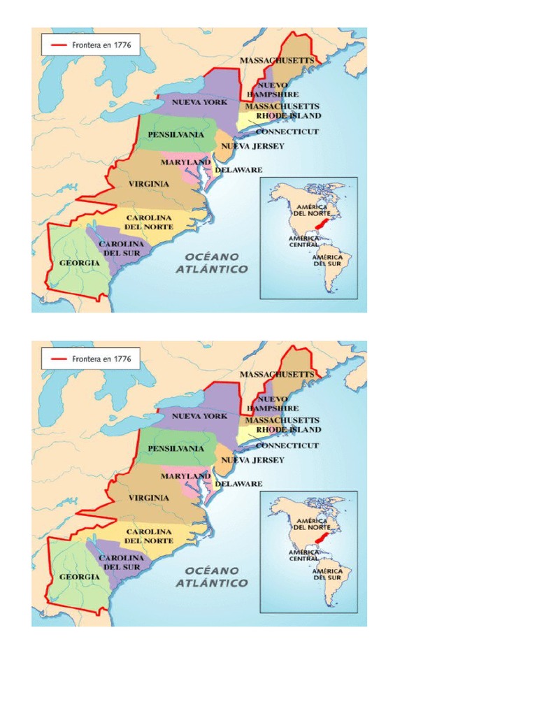 Mapa de Las 13 Colonias | PDF
