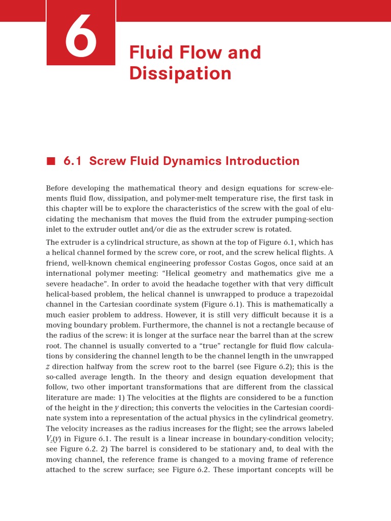 6 - Fluid Flow and Dissipation - 2022 - Extruder Processing | PDF