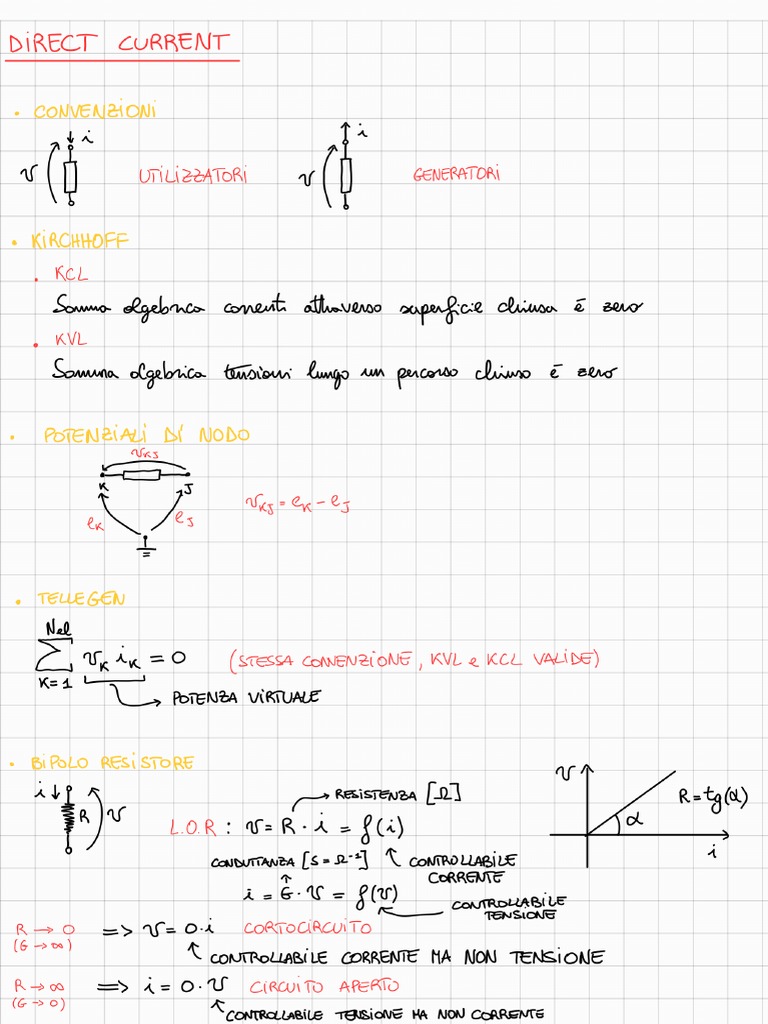 Formulario Elettrotecnica | PDF