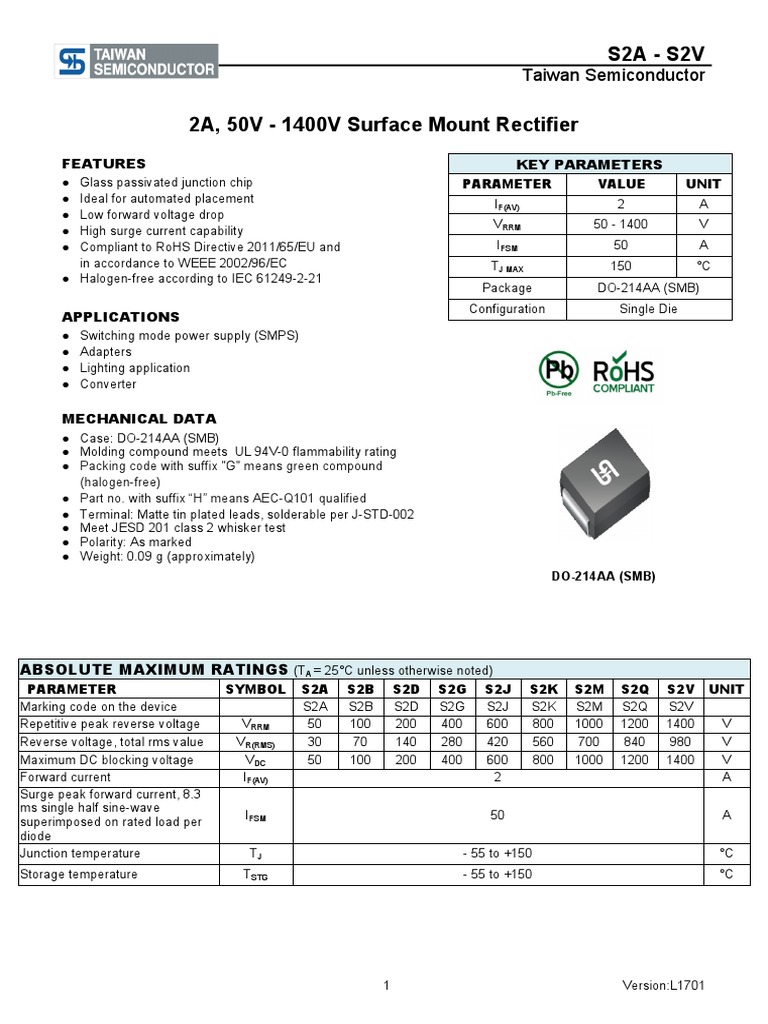 S2a Series - L1701-1113146 | PDF | Diode | Computer Engineering