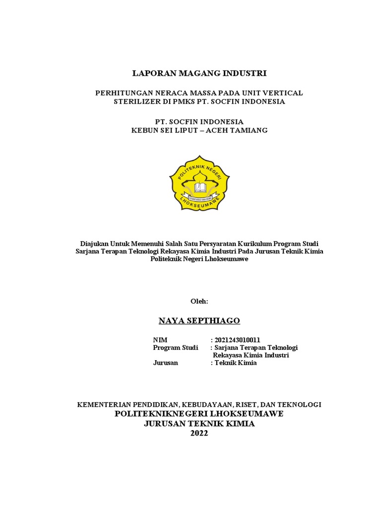 Cover Laporan Magang Industr1 | PDF