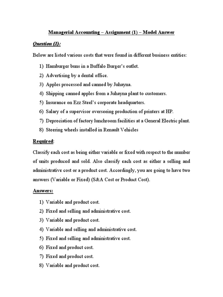 Managerial Accounting Cost Classification Guide | PDF | Cost | Management Accounting