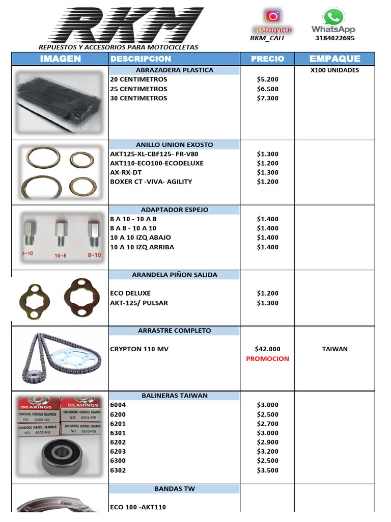 CATALOGO RKM | PDF