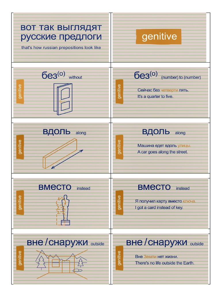 Russian Prepositions | PDF