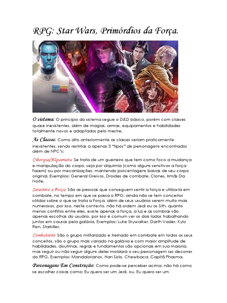 RPG Star Wars | PDF | Jedi | Darth Vader