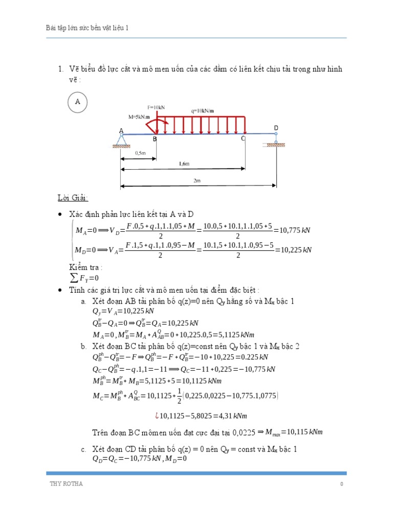 Bài Tập Lớn SBVL1 | PDF