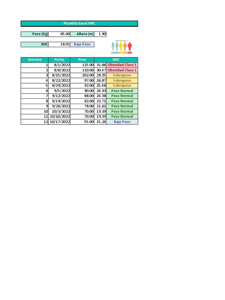 plantilla-excel-imc | PDF plantilla-excel-imc | PDF