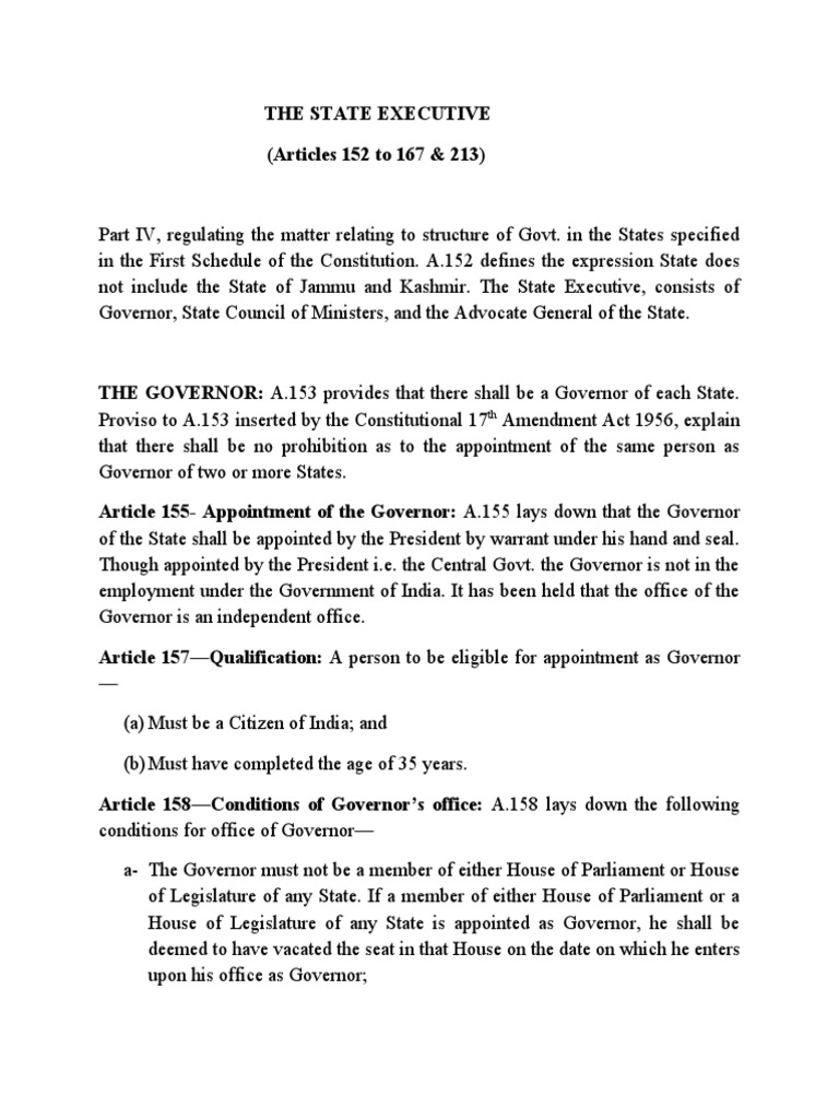 Ch-12 (The State Executive) | PDF | Pardon | Bill (Law)