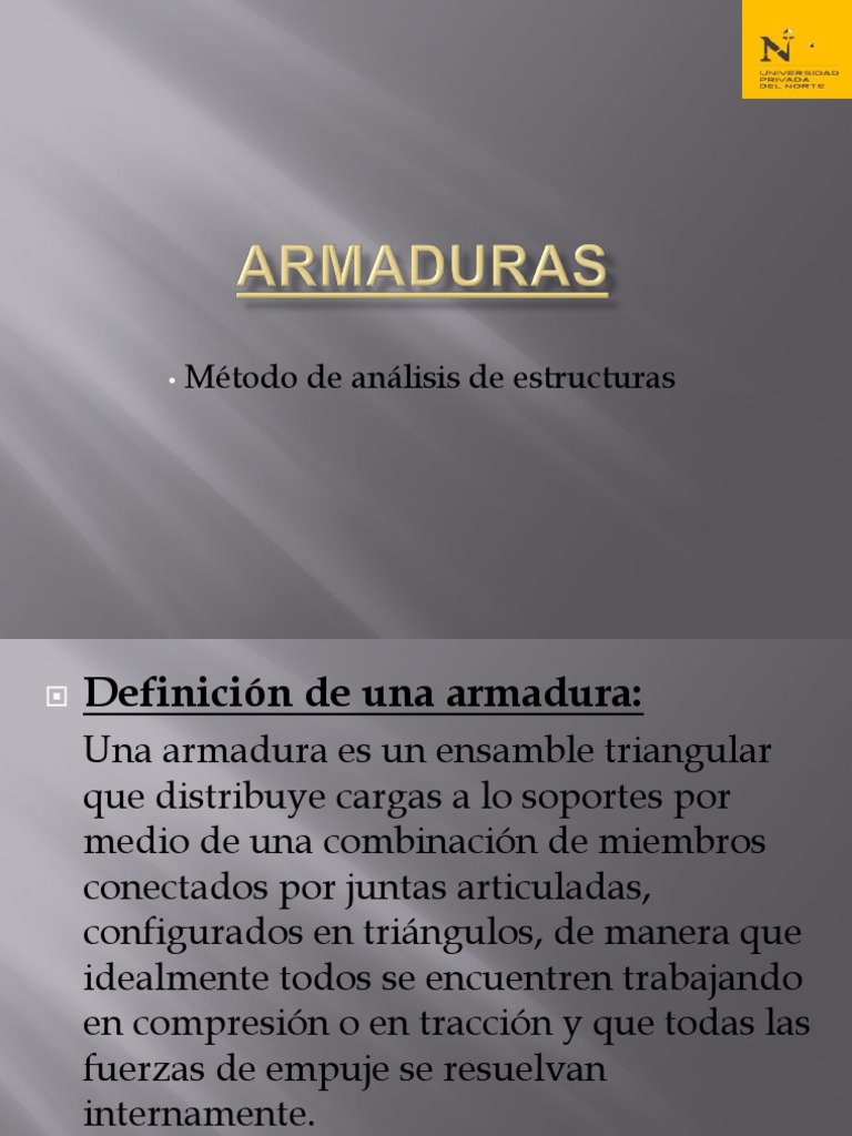 06 PPT Armaduras Plano. Nudos | PDF
