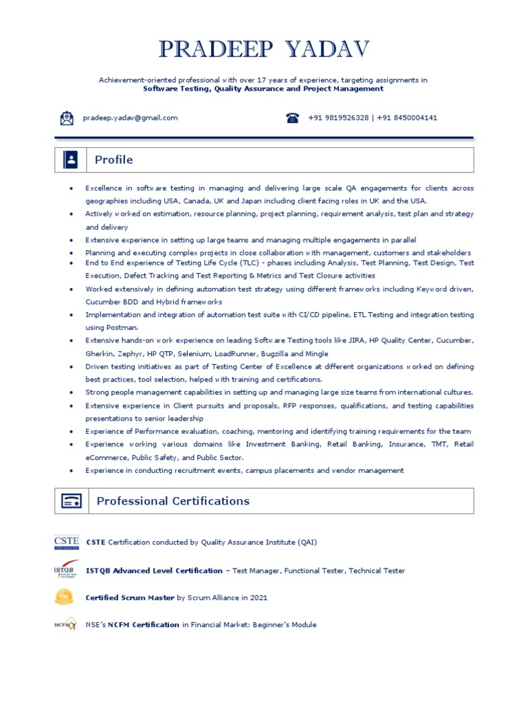 Pradeep Yadav CV | PDF | Systems Engineering | Computer Engineering