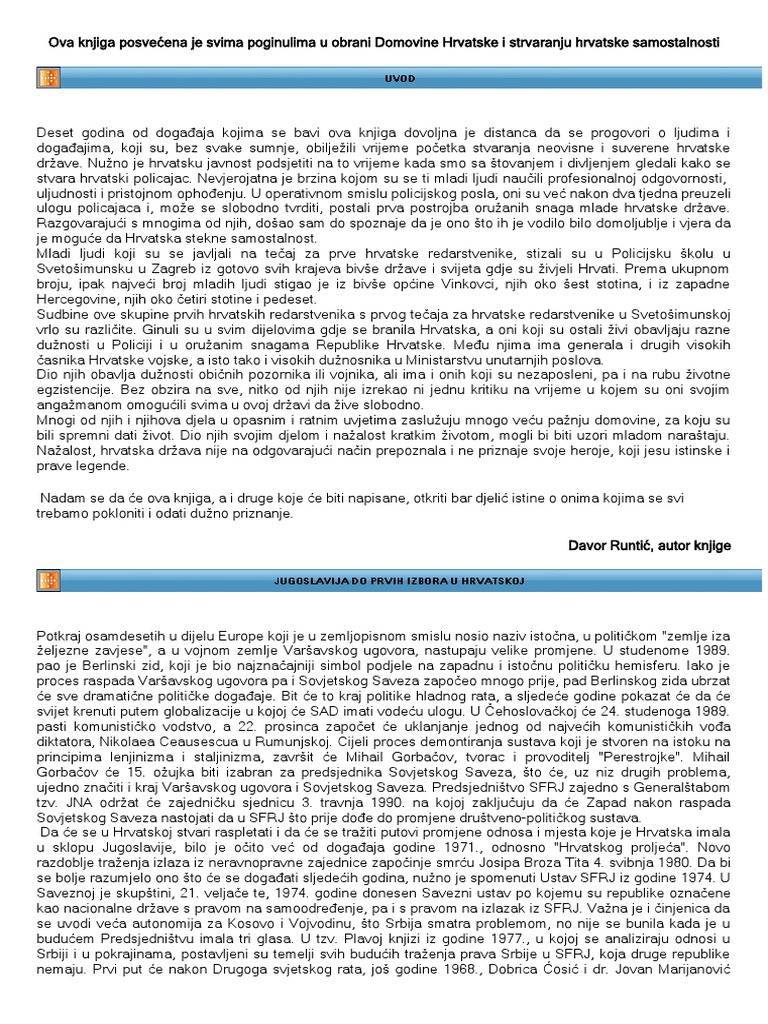 Prvi Hrvatski Redarstvenik | PDF