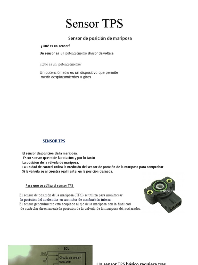 Funcionamiento y fallas del sensor TPS | PDF | Ciencia y matemáticas