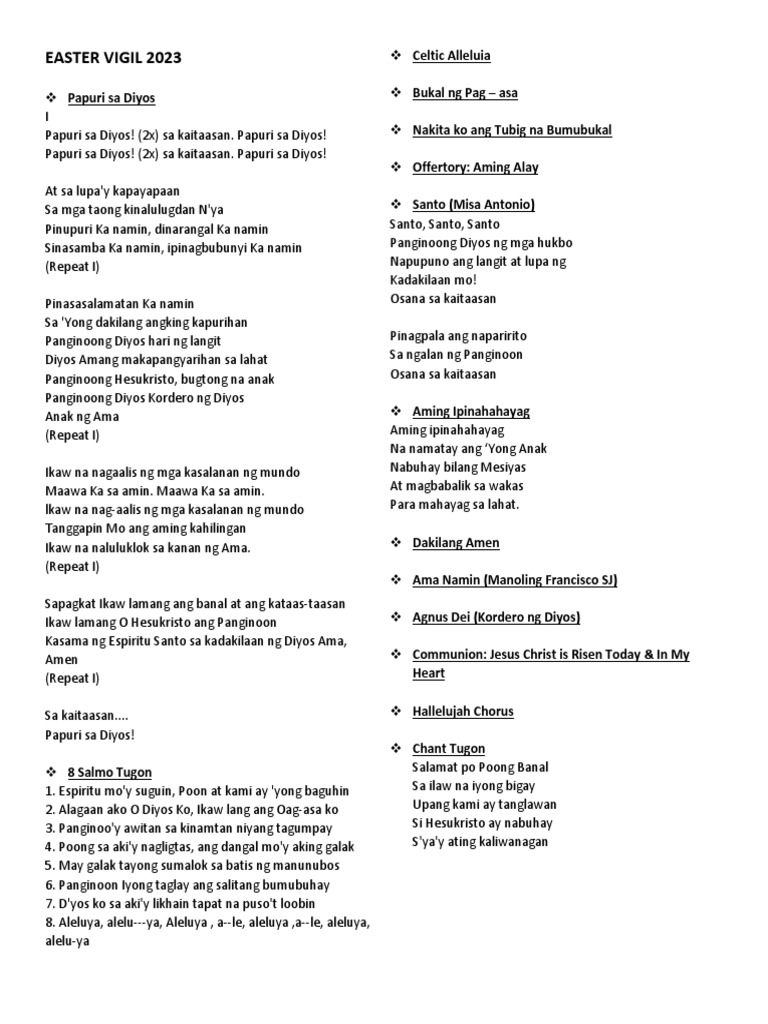 Easter Vigil | PDF