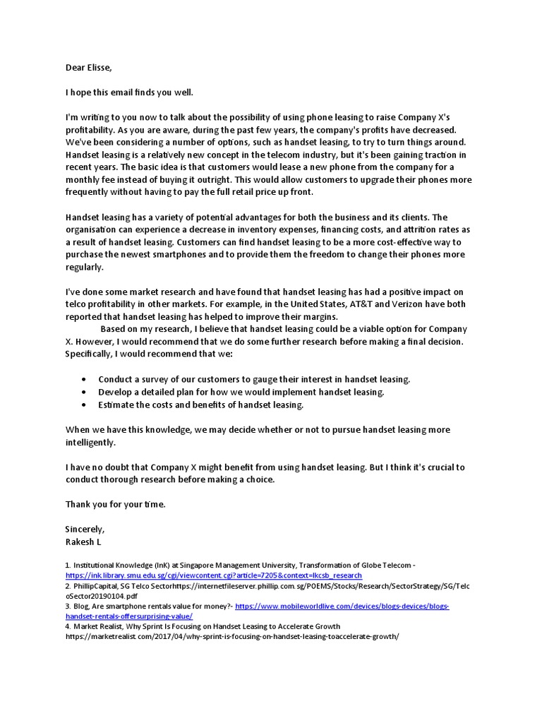 BCG Forage Task 1 Past Email Example | PDF | Profit (Economics) | Cost