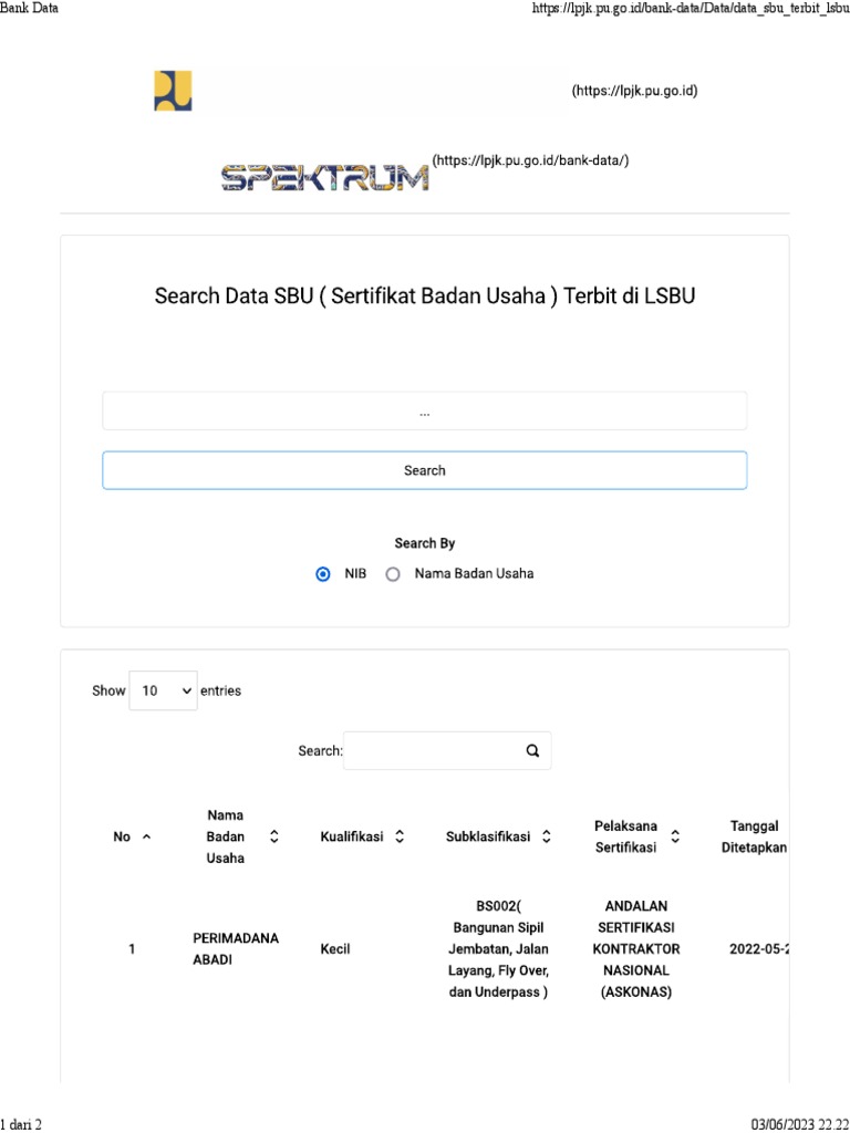 Bank Data - PERIMADANA ABADI-PJSK-LSBU ASKONAS | PDF