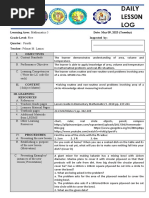 Lesson Plan: A. 1. Indicators | PDF | Area | Circle