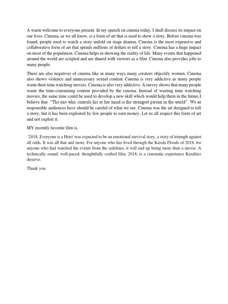 film speech | PDF