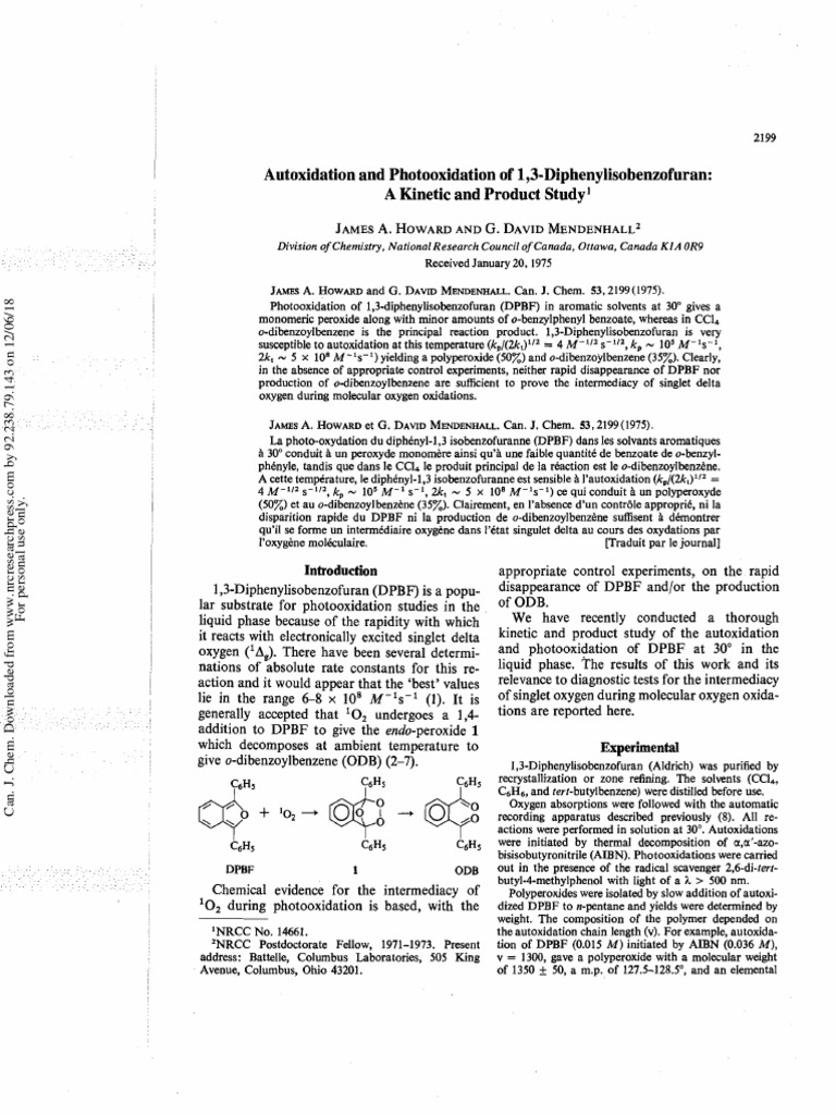 DPBF H2o2 | PDF | Chemical Reactions | Chemistry