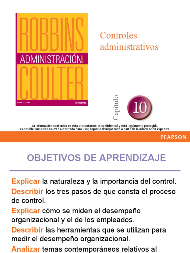 Capítulo 10 PP Robbins 12 Controles Administrativos | PDF | Benchmarking | Business