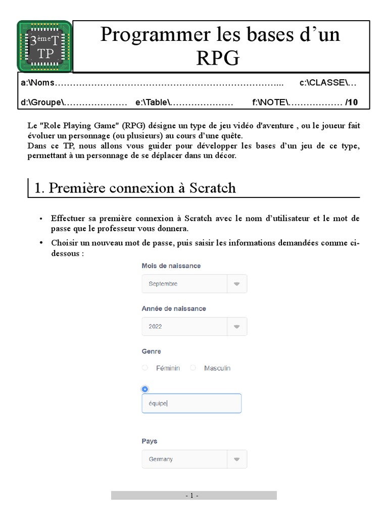 TP Programmation RPG | PDF | Structure de contrôle | Programme informatique